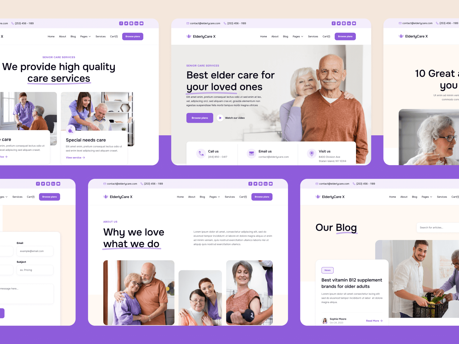 ElderlyCare X - Health HTML5 Responsive Website Template