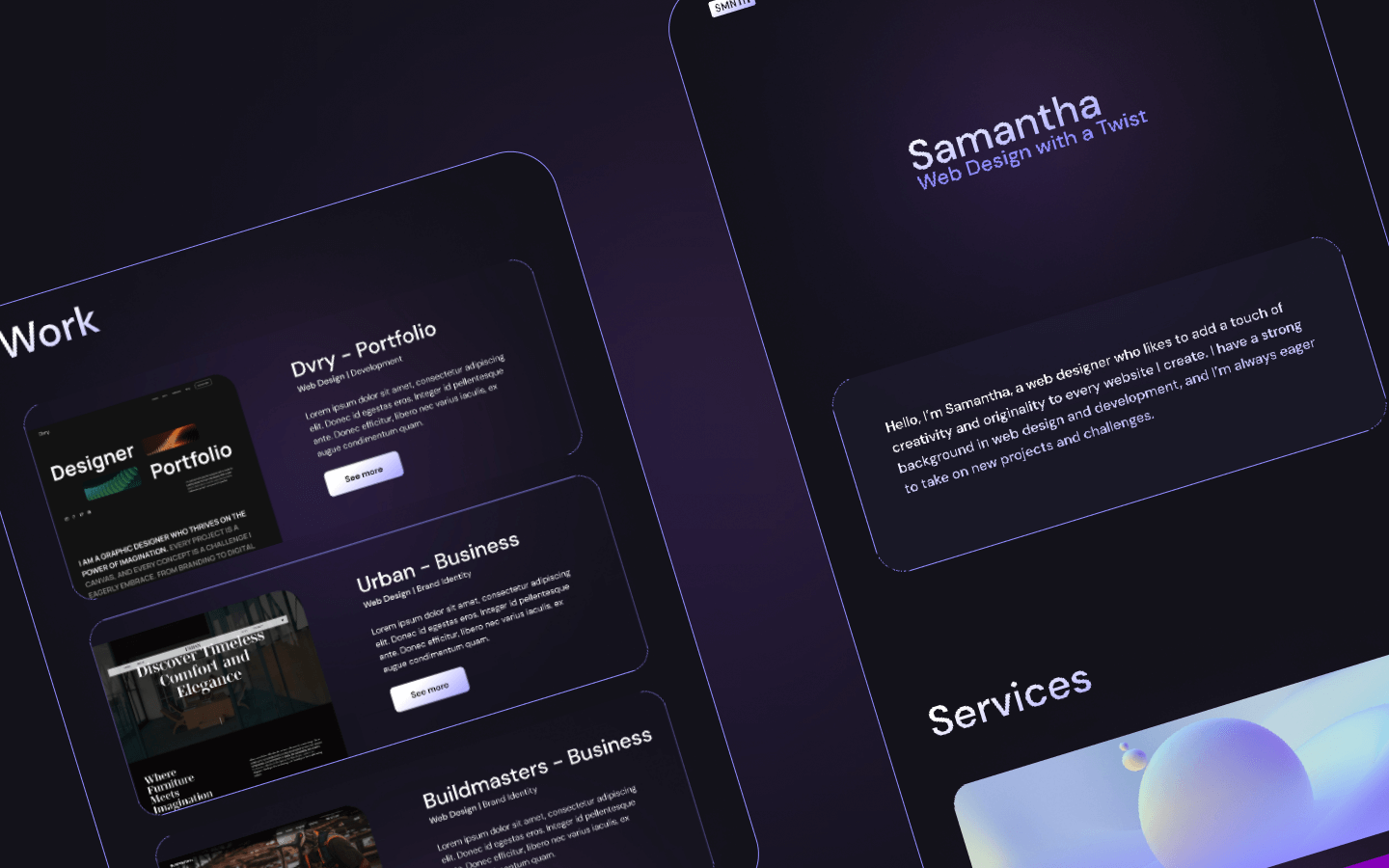 Samantha - Portfolio HTML5 Responsive Website Template