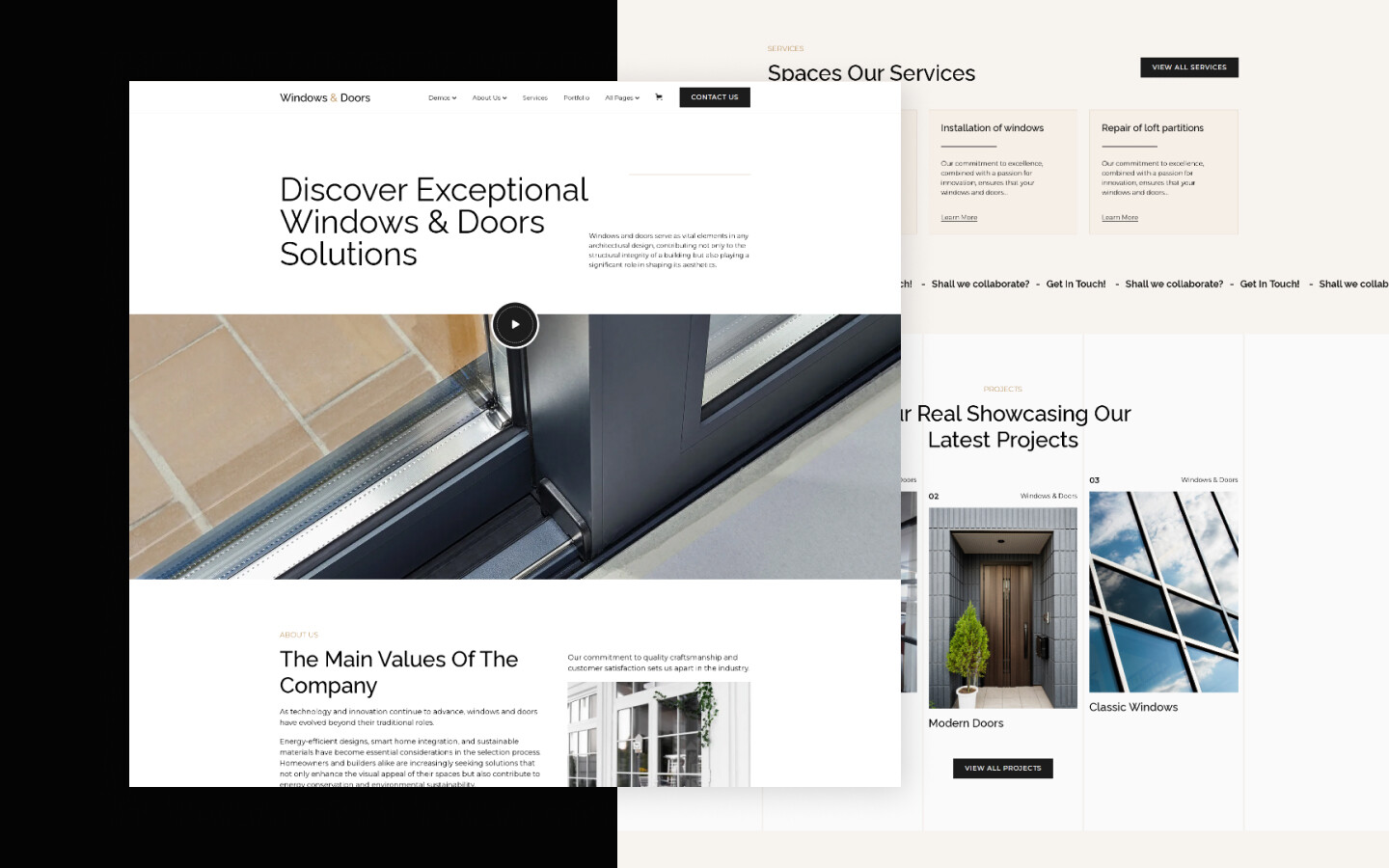 Windows & Doors 128 - Small Business HTML5 Responsive Website Template
