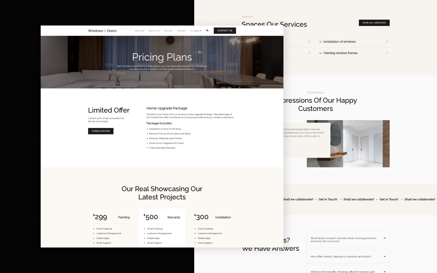 Windows & Doors 128 - Small Business HTML5 Responsive Website Template