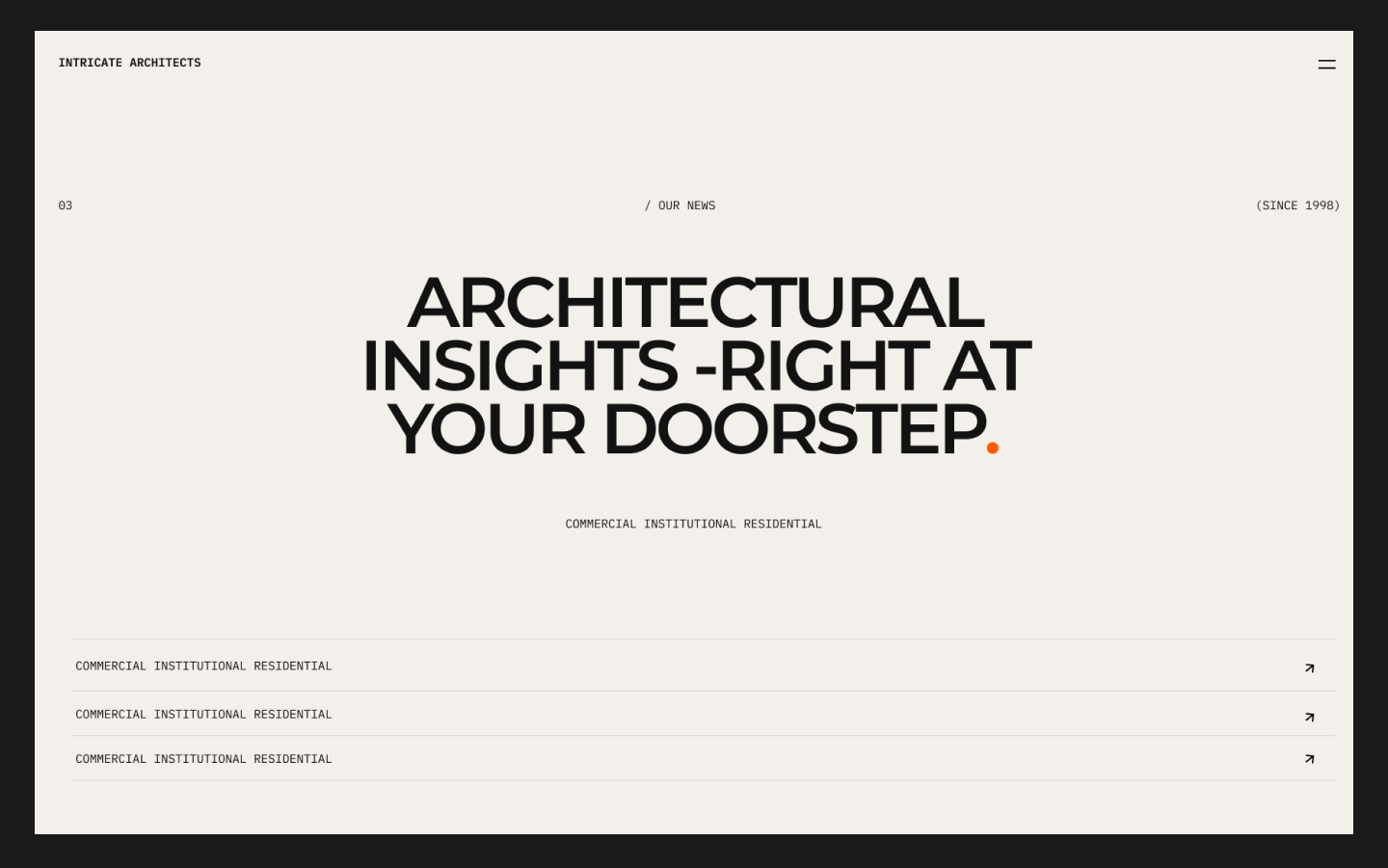 Intricate Architects - Architecture HTML5 Responsive Website Template