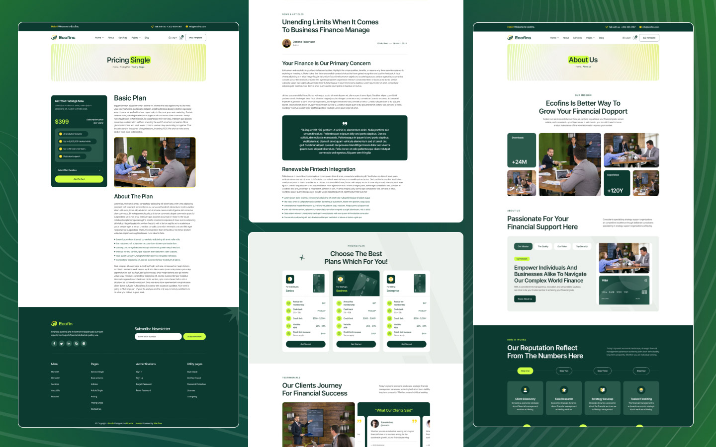Ecofins - Finance HTML5 Responsive Website Template