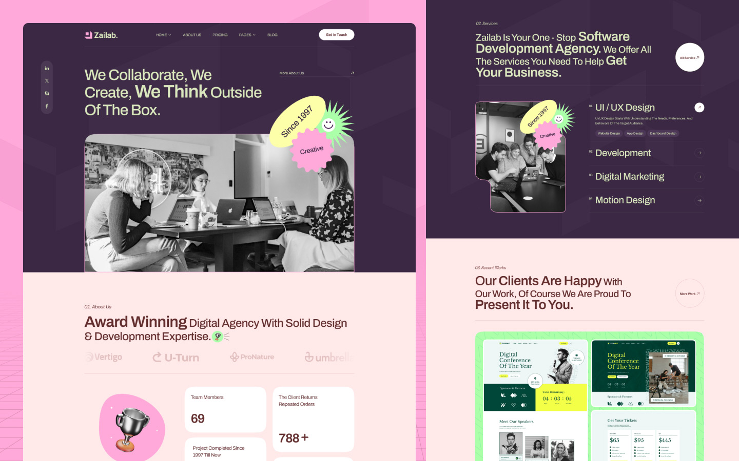 Zailab - Agency HTML5 Responsive Website Template