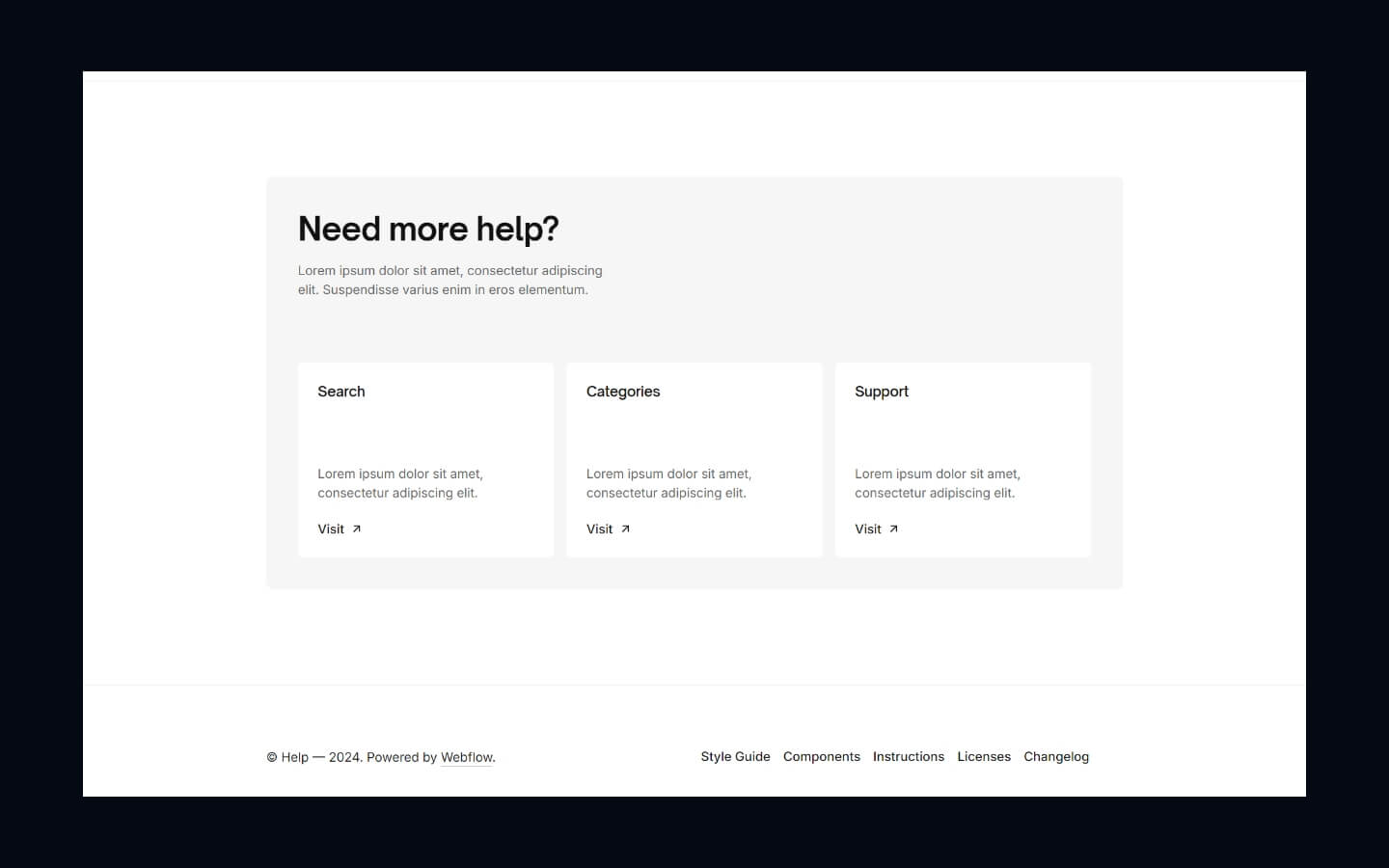 Help - Help center HTML5 Responsive Website Template