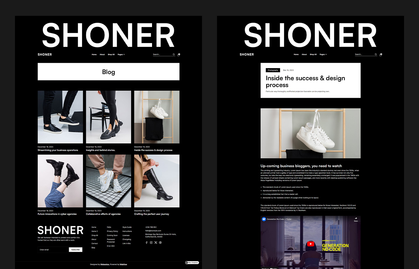 Shoner - Retail HTML5 Responsive Website Template