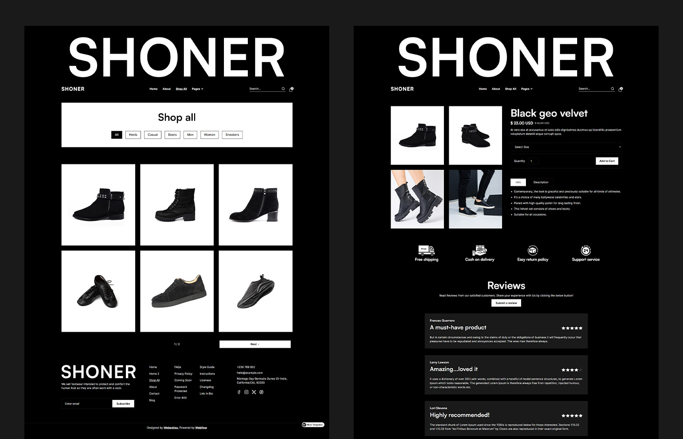 Shoner - Retail HTML5 Responsive Website Template