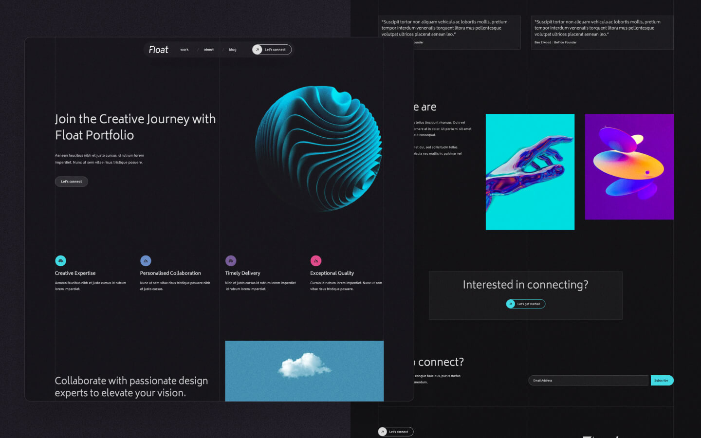 Float Folio - Portfolio HTML5 Responsive Website Template