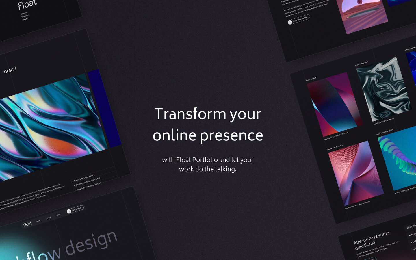 Float Folio - Portfolio HTML5 Responsive Website Template