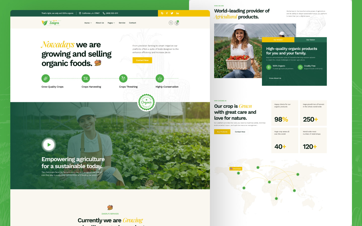 Zaigru - Agriculture HTML5 Responsive Website Template