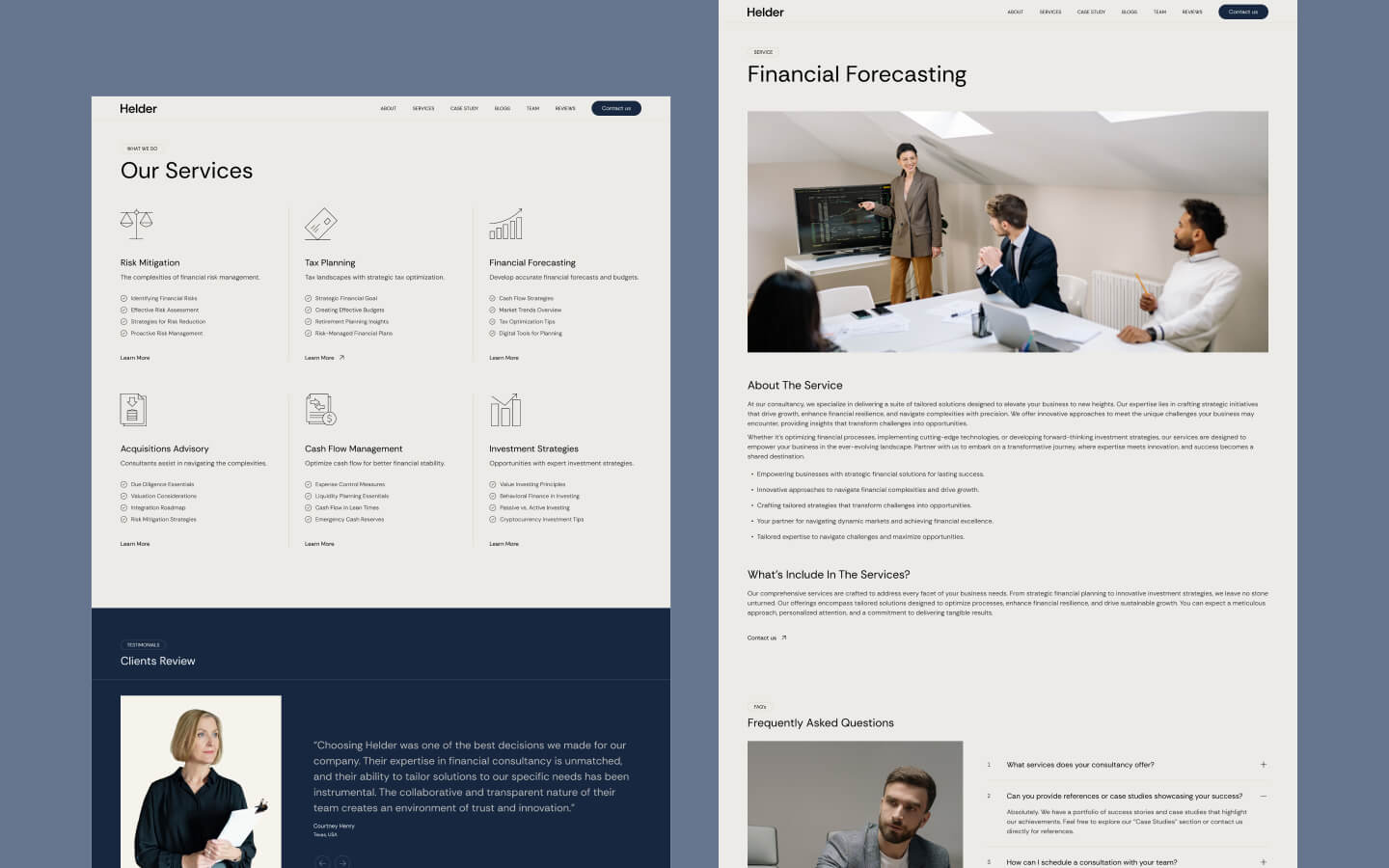 Helder - Finance HTML5 Responsive Website Template