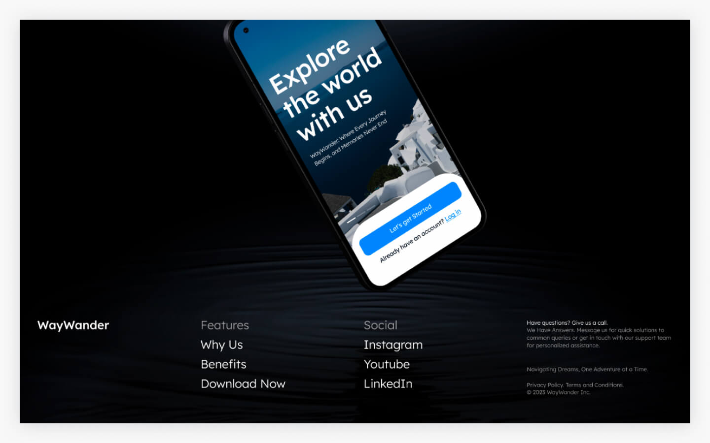 WayWanderer - App HTML5 Responsive Website Template