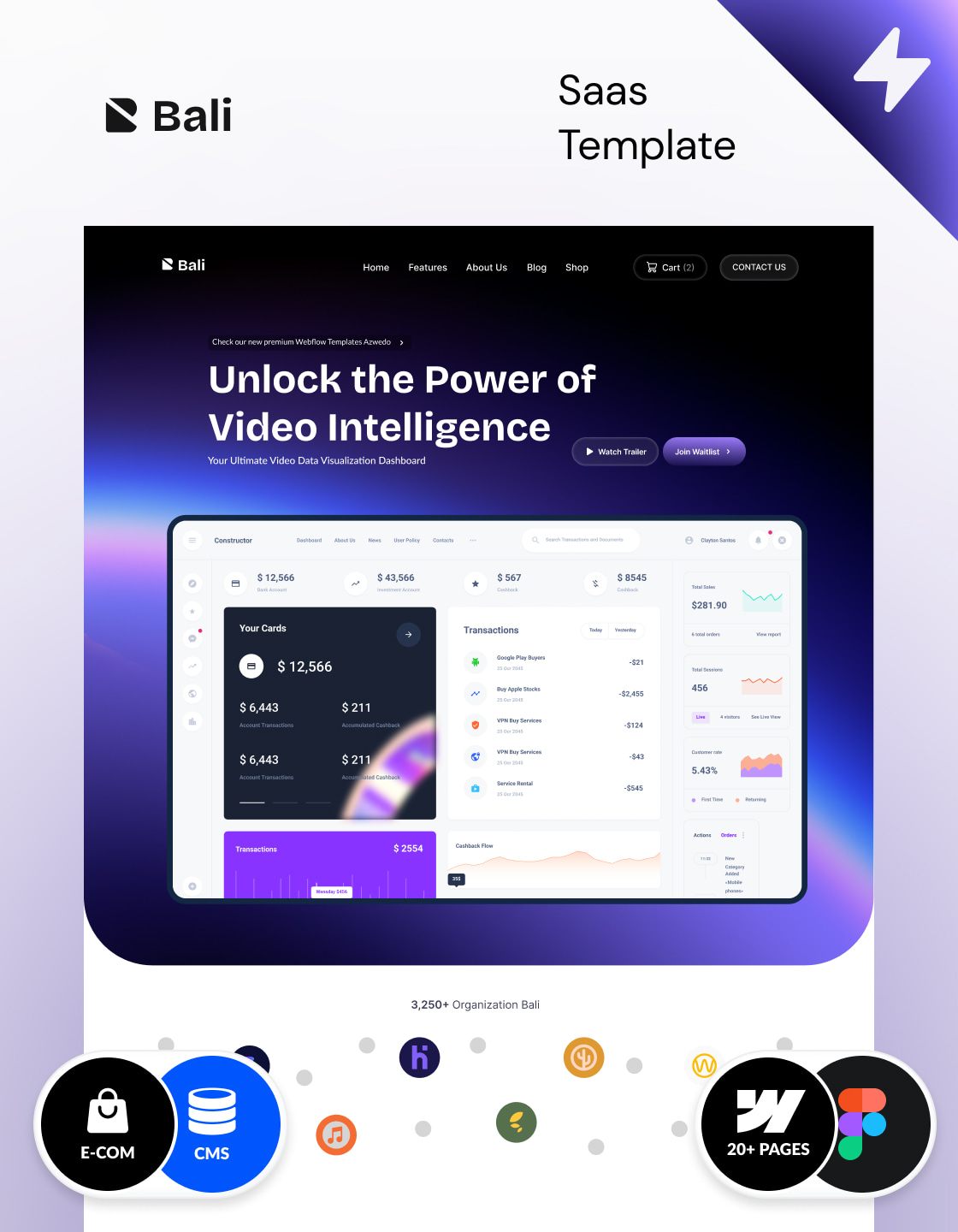 Bali - SaaS HTML5 Responsive Website Template