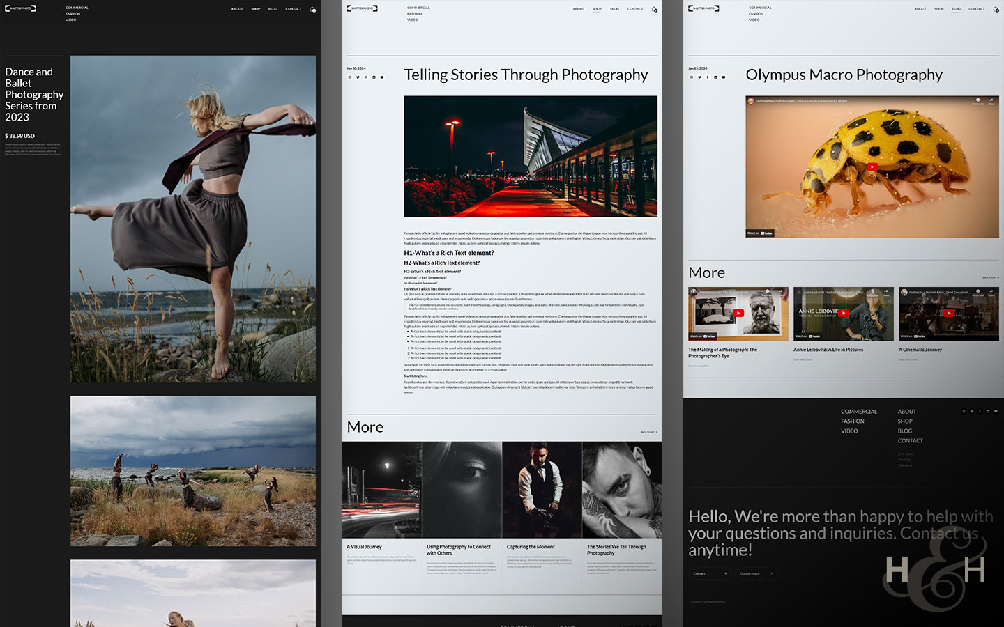 Shutter Photo - Photography & Video HTML5 Responsive Website Template