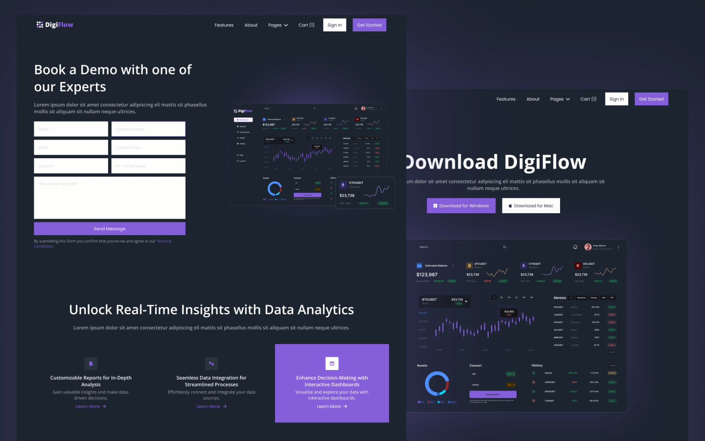 DigiFlow - SaaS HTML5 Responsive Website Template
