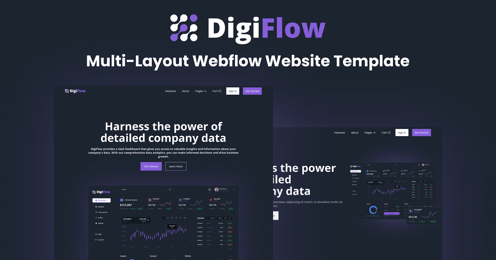 DigiFlow - SaaS HTML5 Responsive Website Template