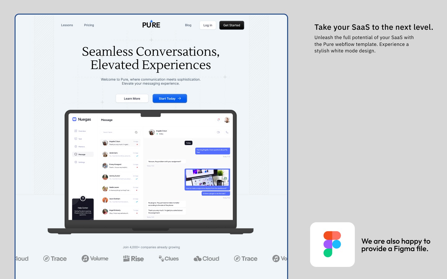 Pure - SaaS HTML5 Responsive Website Template