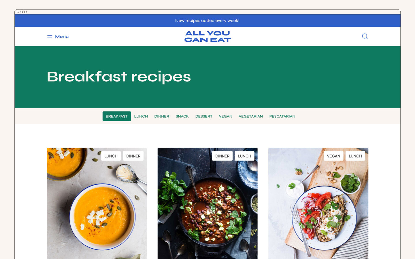 All You Can Eat - Recipe HTML5 Responsive Website Template