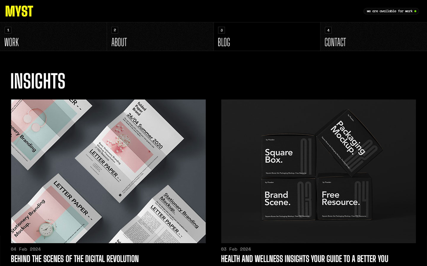 Myst - Portfolio HTML5 Responsive Website Template