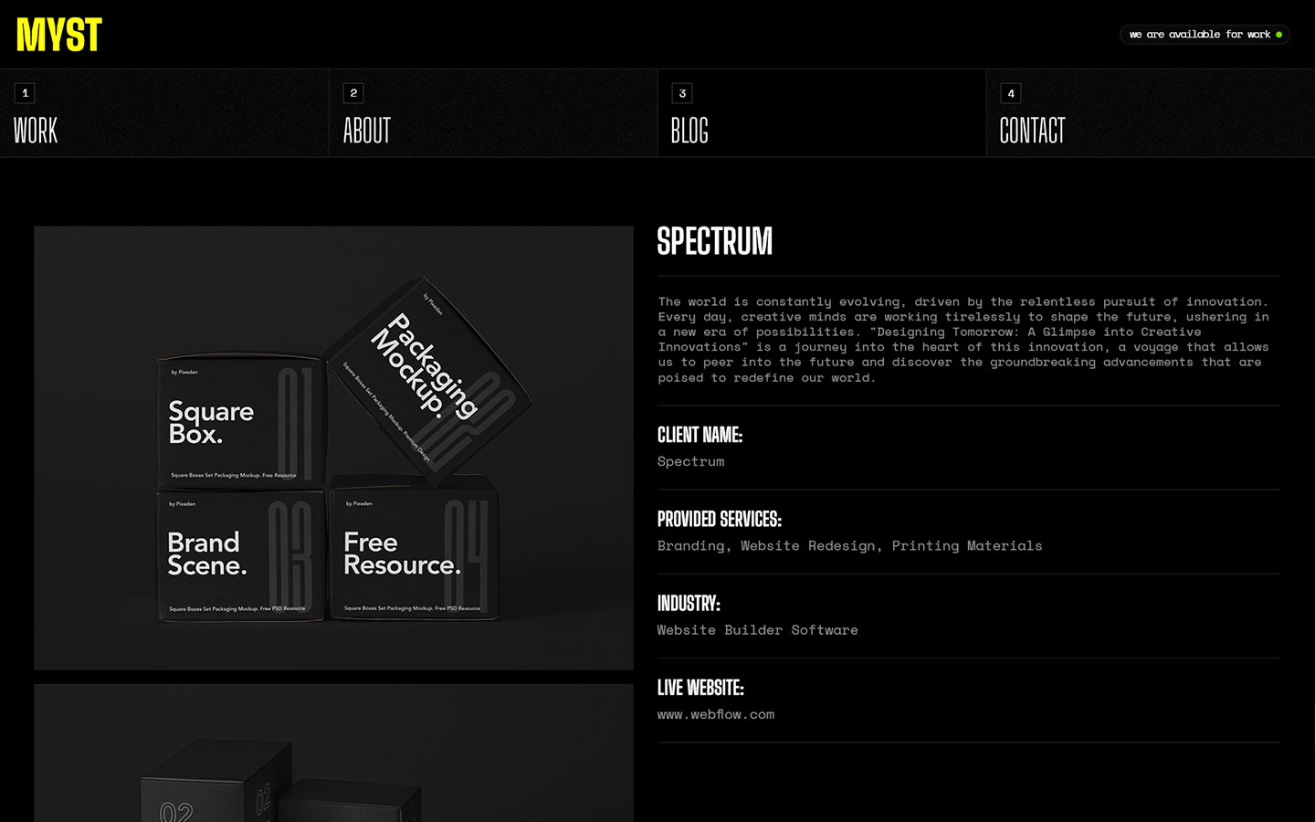 Myst - Portfolio HTML5 Responsive Website Template