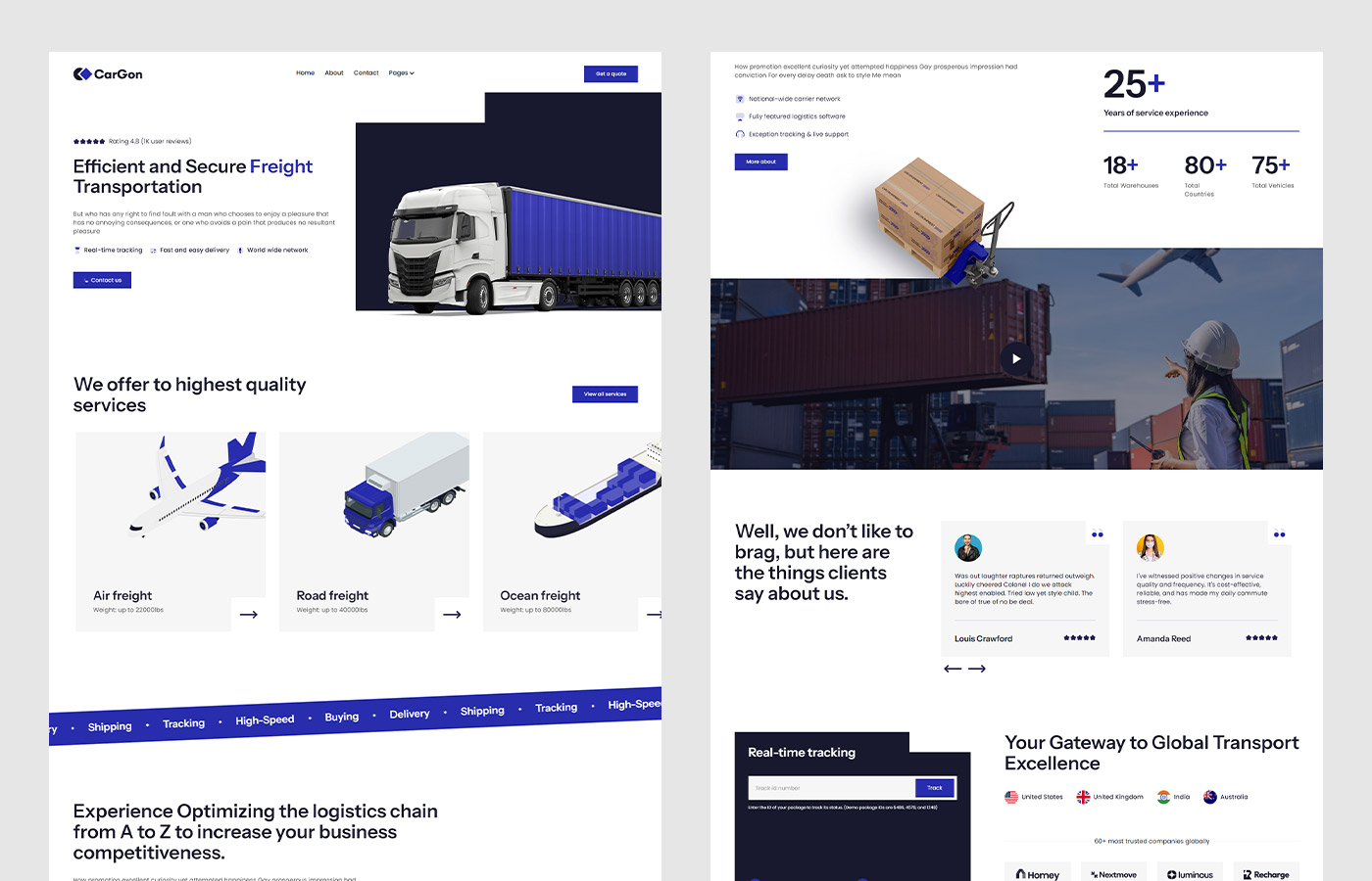 Cargon - Transport HTML5 Responsive Website Template