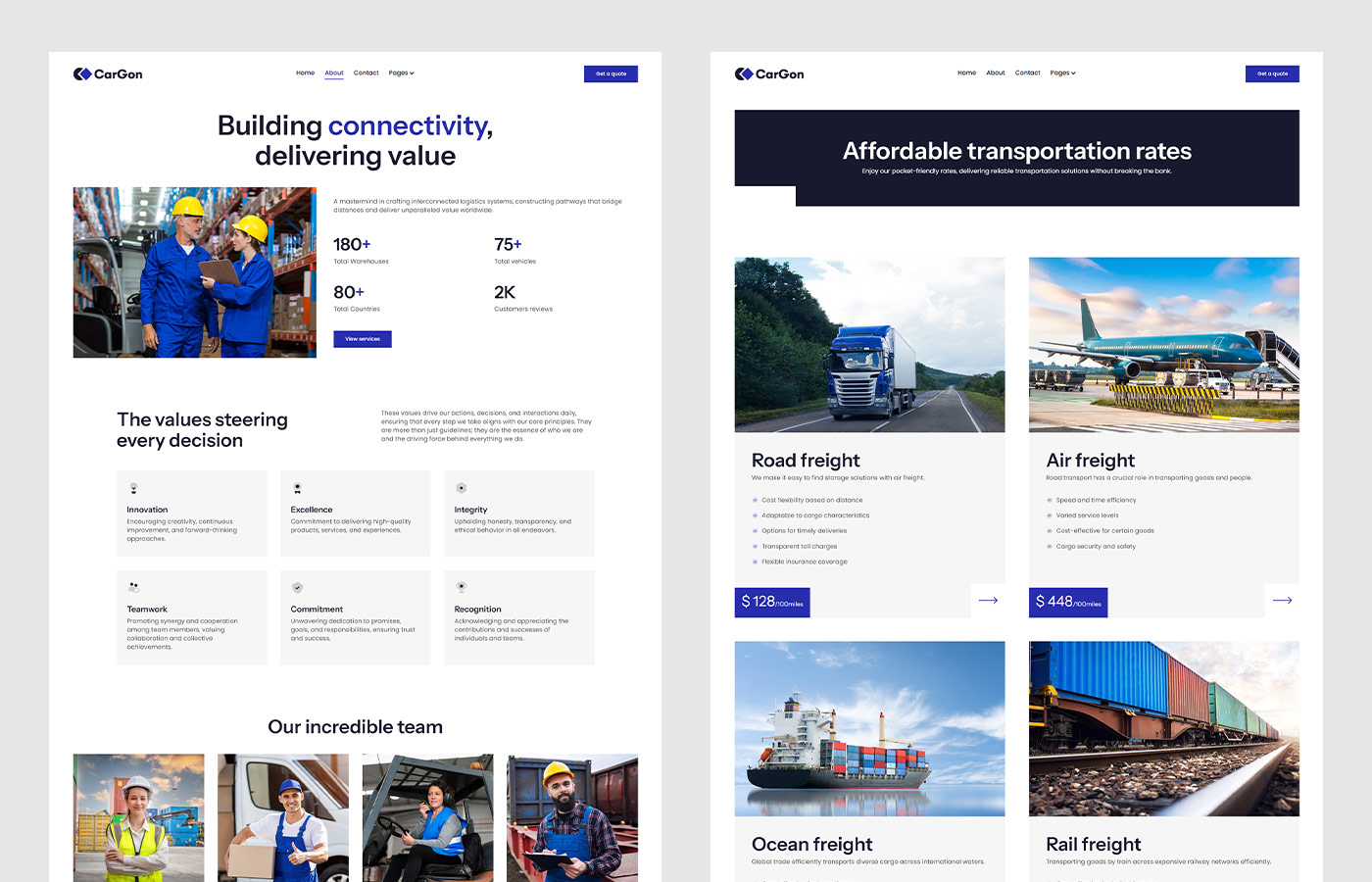 Cargon - Transport HTML5 Responsive Website Template