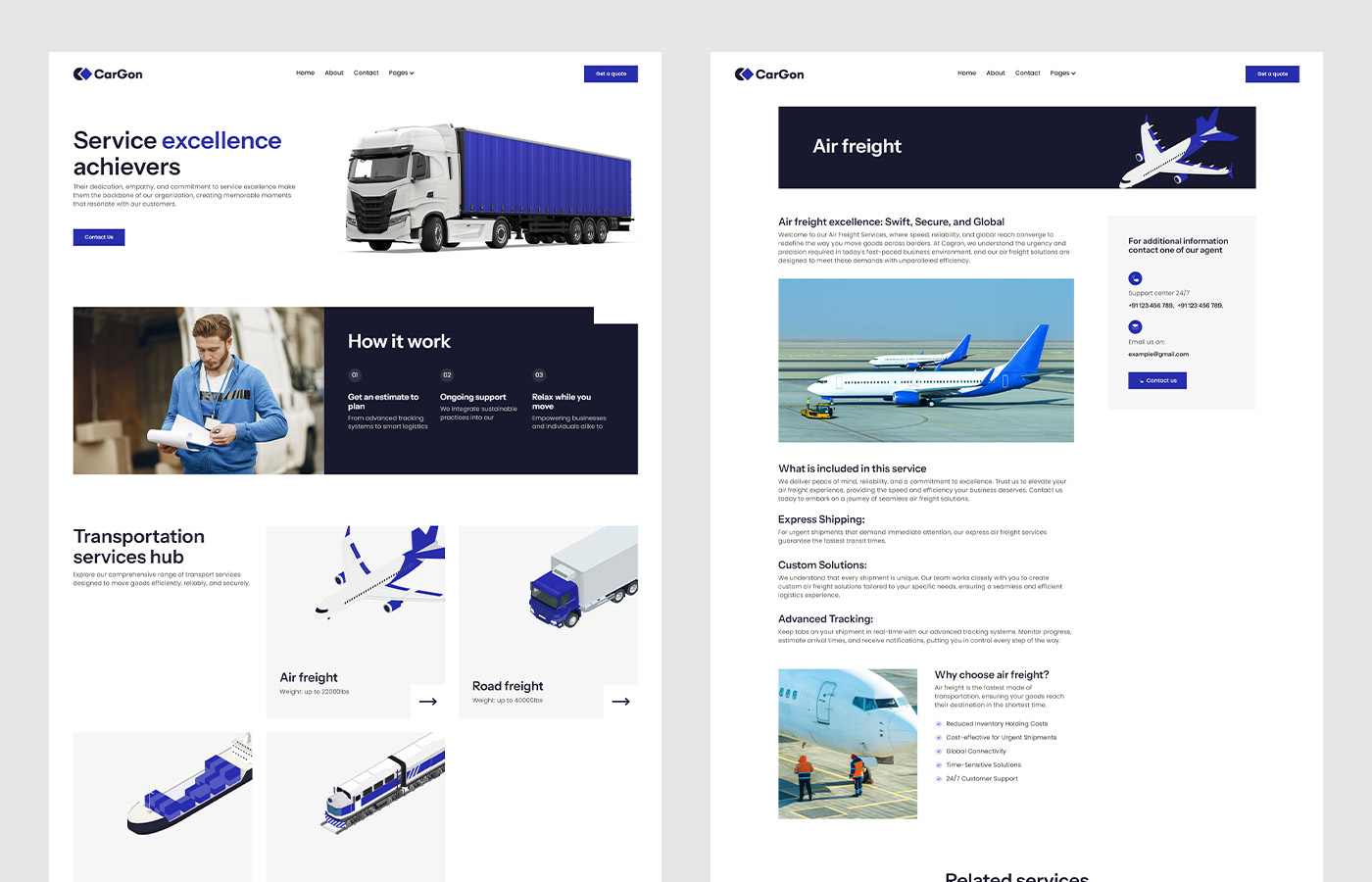 Cargon - Transport HTML5 Responsive Website Template