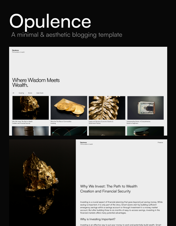 Opulence - Blog HTML5 Responsive Website Template