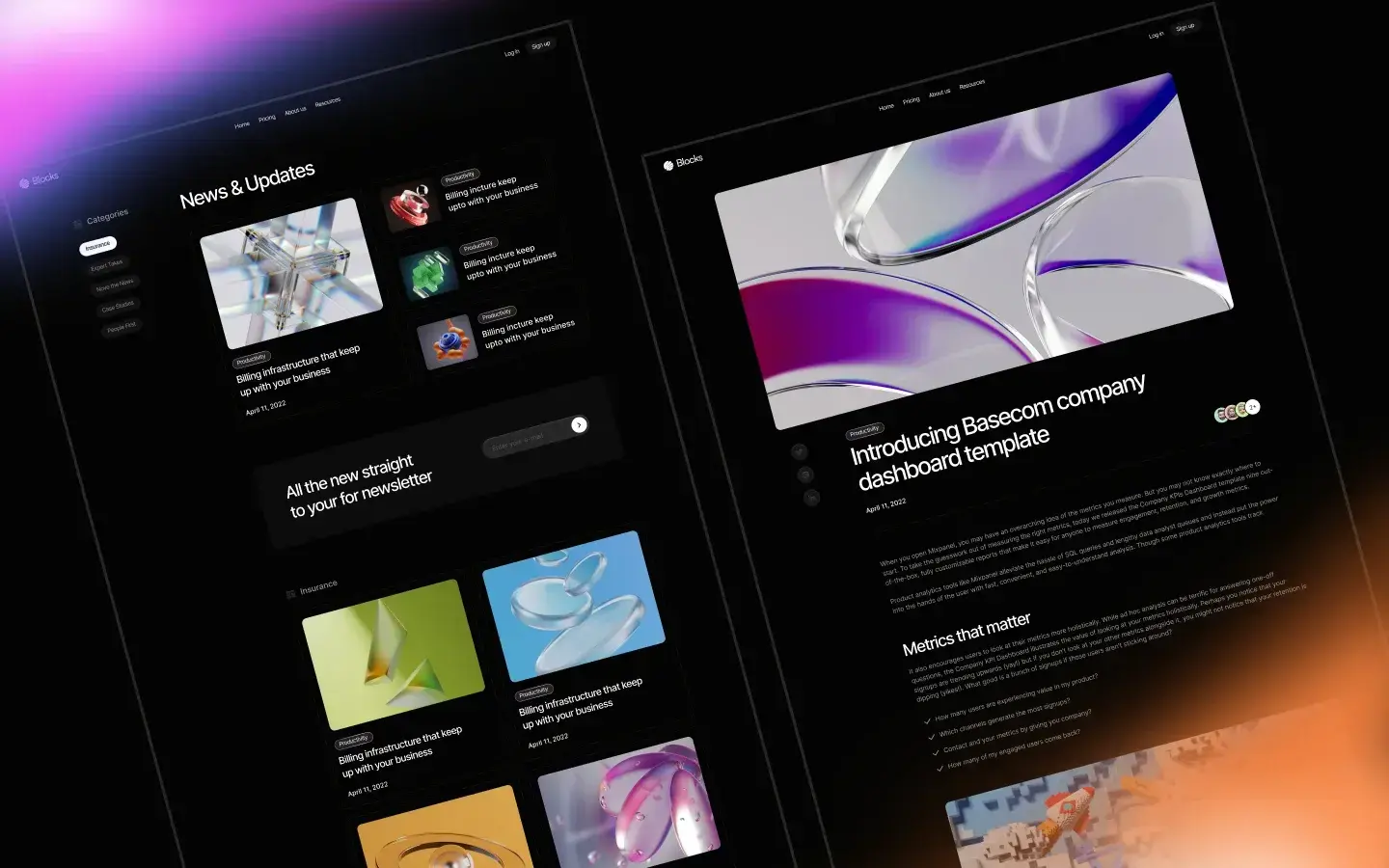 Blocks - SaaS HTML5 Responsive Website Template