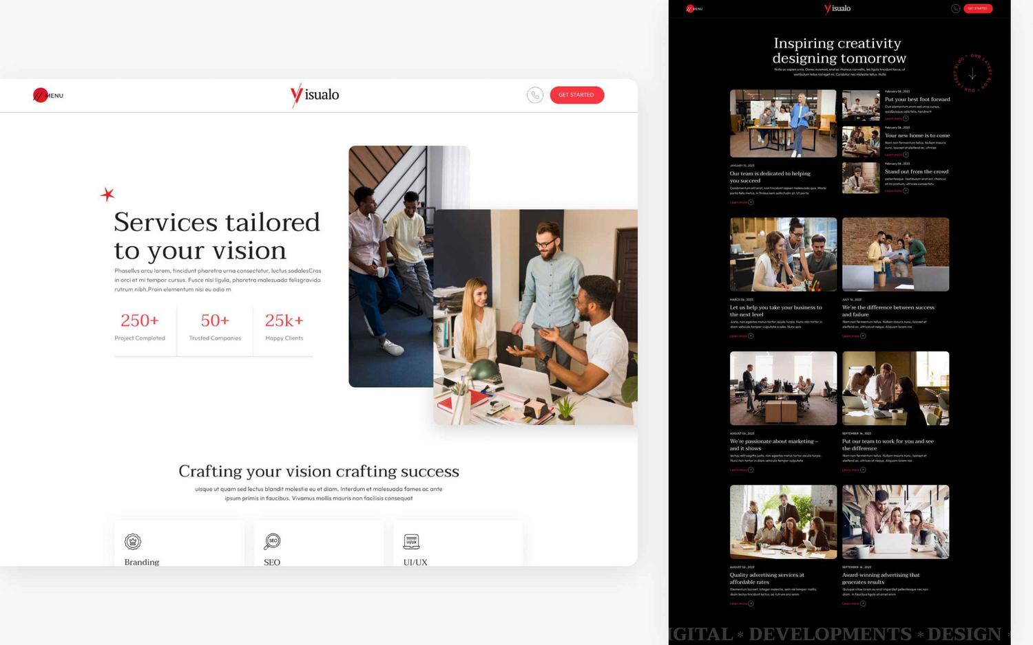 Visualo - Creative HTML5 Responsive Website Template
