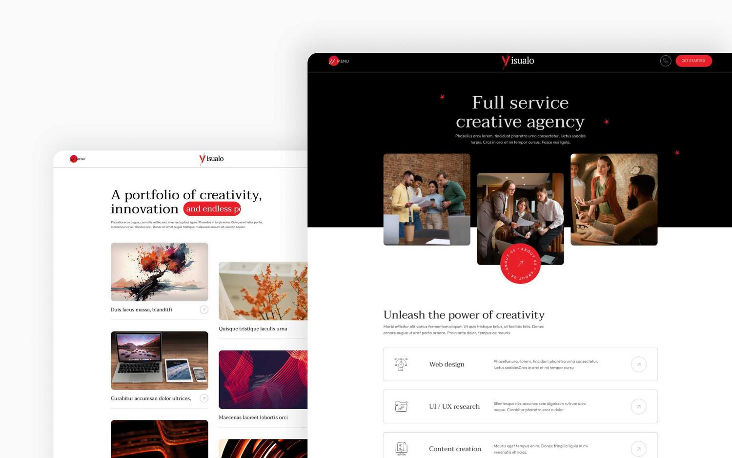 Visualo - Creative HTML5 Responsive Website Template