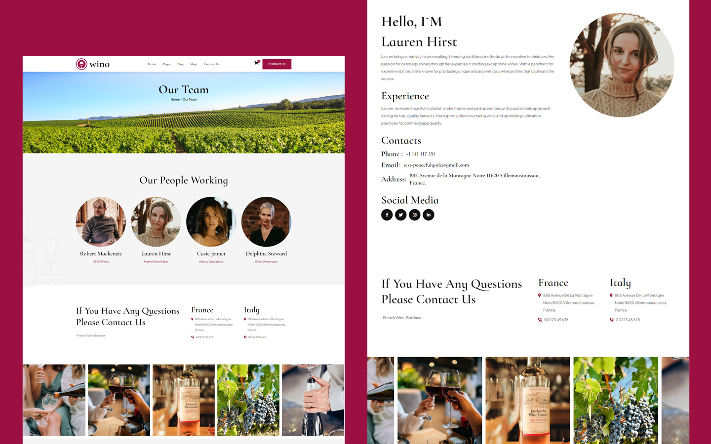 wino - Winery HTML5 Responsive Website Template