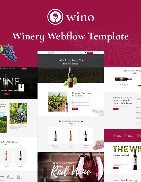 wino - Winery HTML5 Responsive Website Template