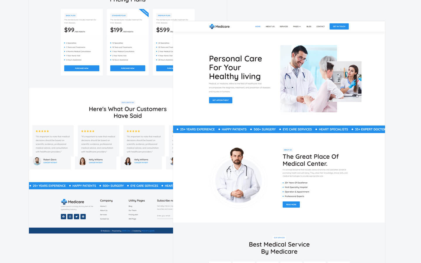 Medicare - Hospital HTML5 Responsive Website Template
