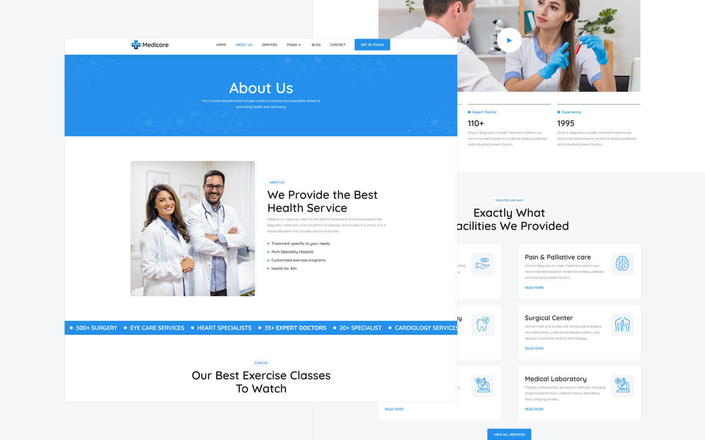 Medicare - Hospital HTML5 Responsive Website Template