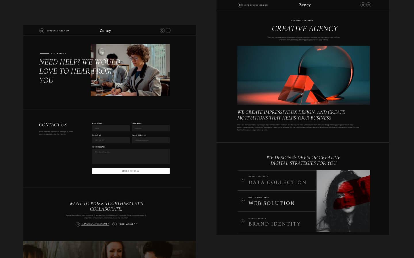 Zency - Creative HTML5 Responsive Website Template