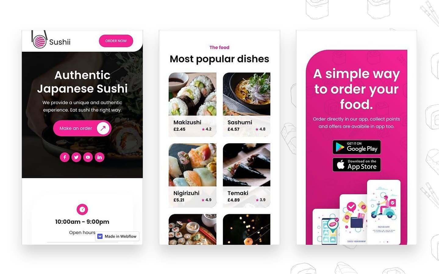 Sushii - Restaurant HTML5 Responsive Website Template
