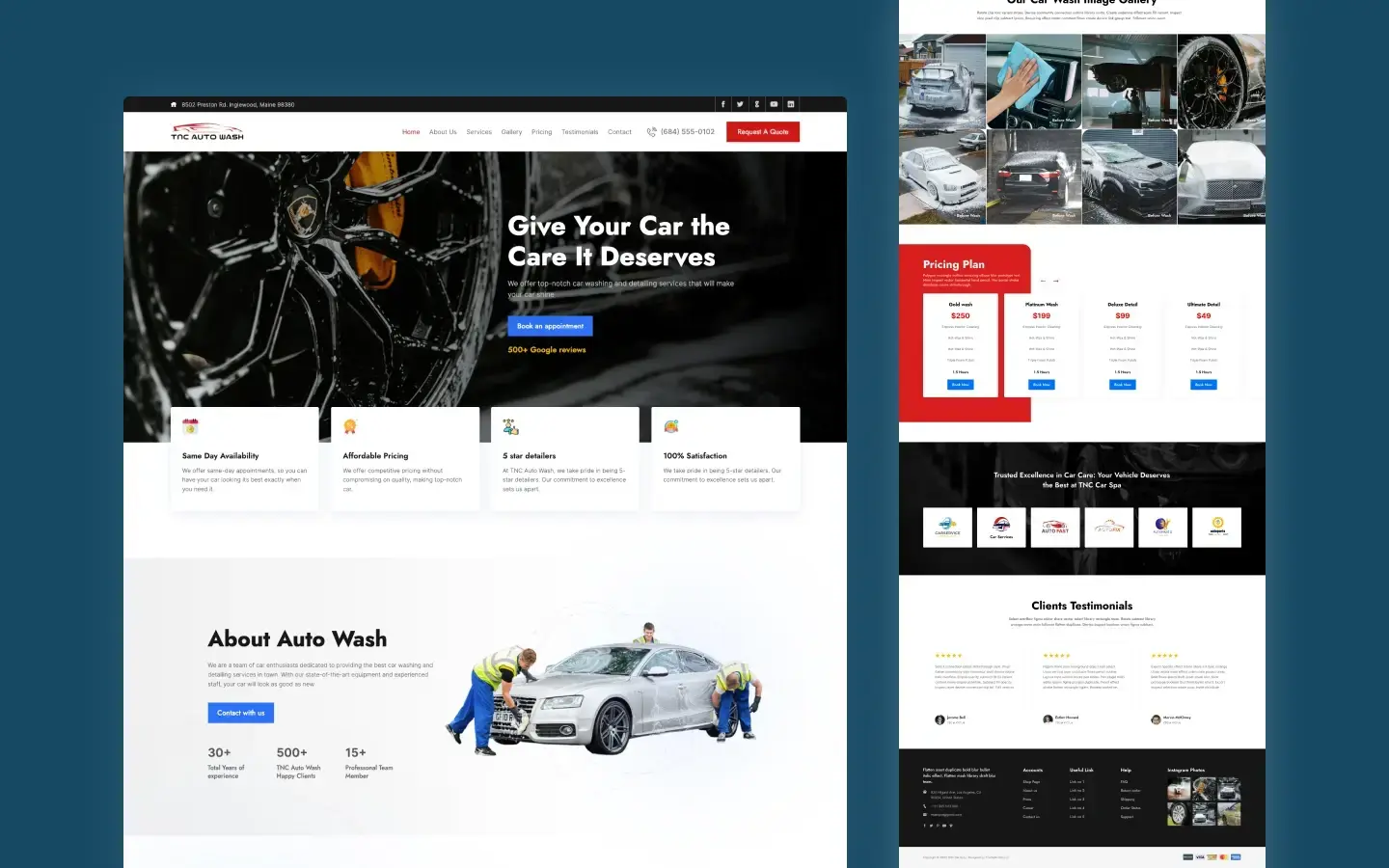 TNC Auto Wash CMS - Cars HTML5 Responsive Website Template