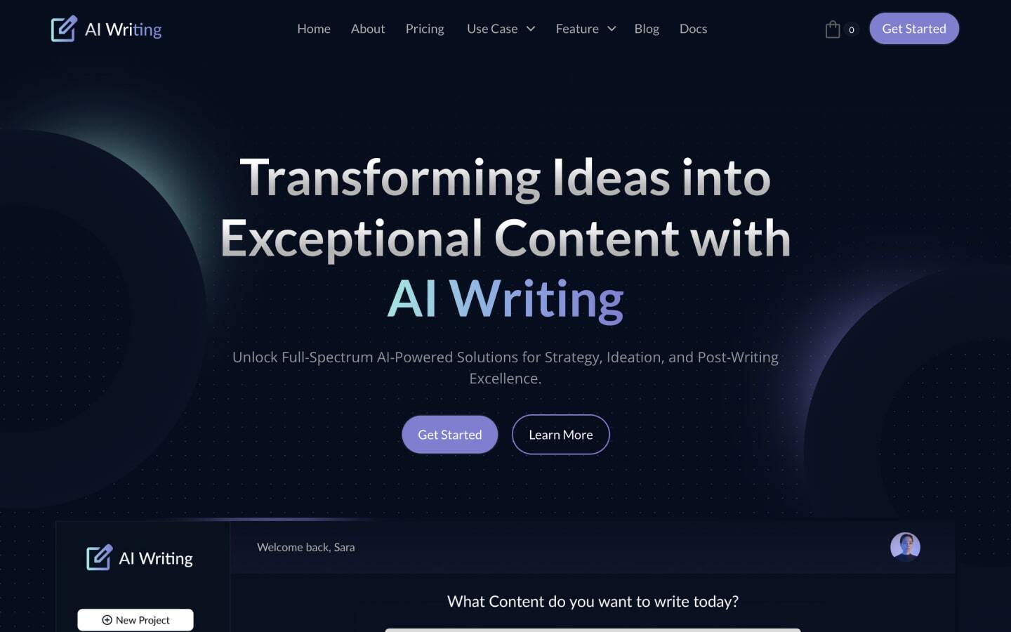 AI Writing - SaaS HTML5 Responsive Website Template
