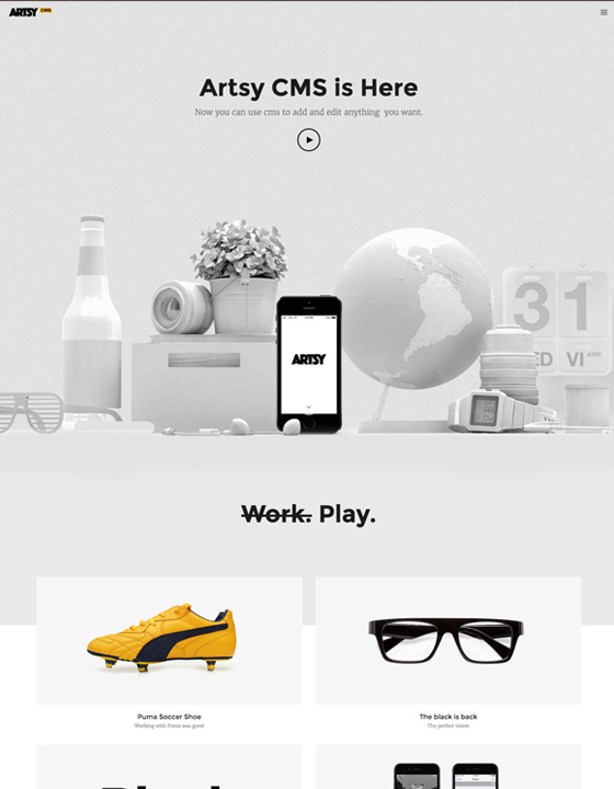 Artsy CMS - Creative HTML5 Responsive Website Template