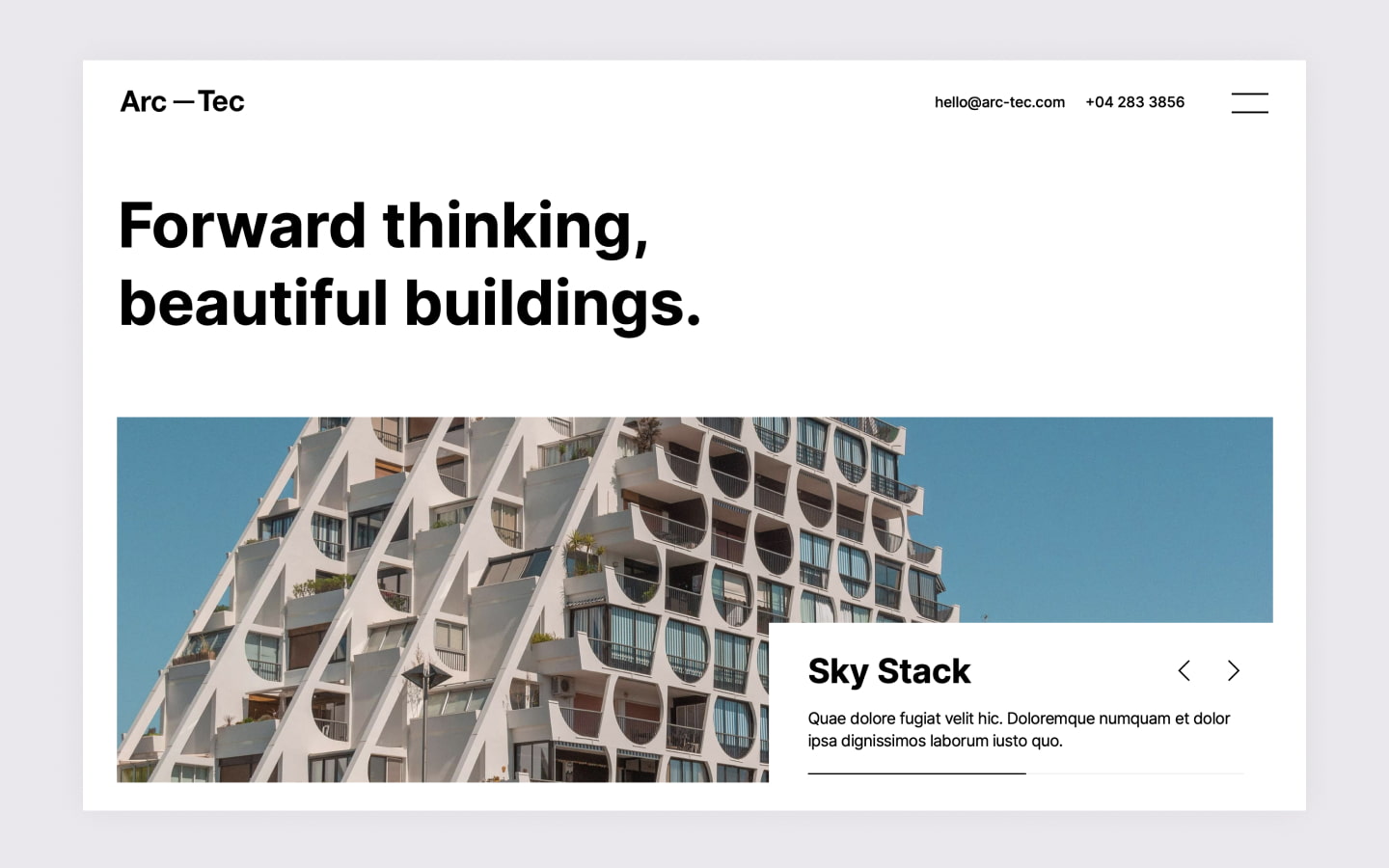 Arc-Tec - Architecture HTML5 Responsive Website Template