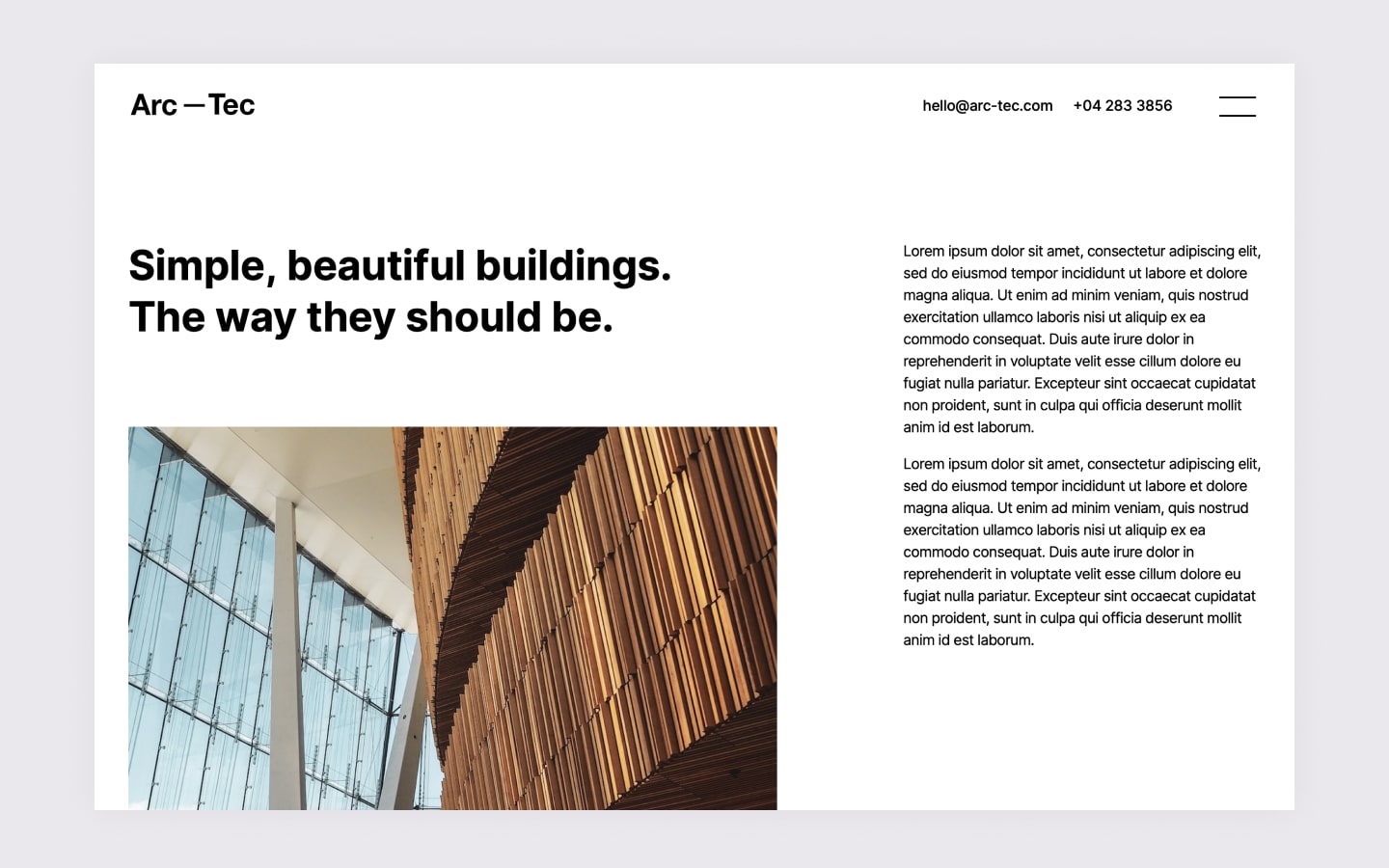 Arc-Tec - Architecture HTML5 Responsive Website Template