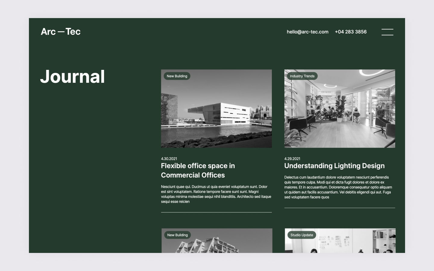 Arc-Tec - Architecture HTML5 Responsive Website Template