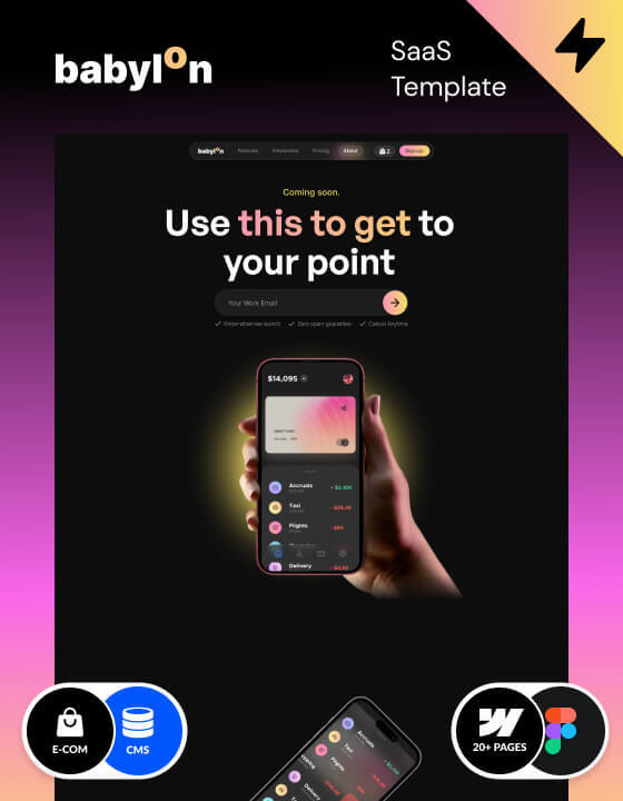Babylon - SaaS HTML5 Responsive Website Template