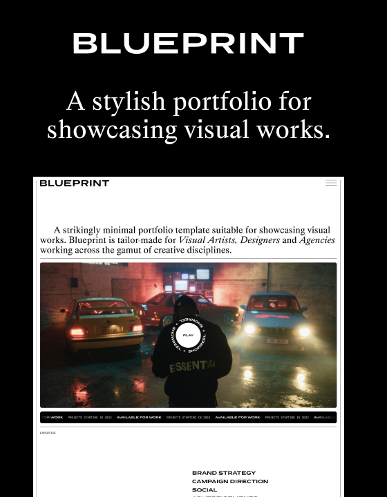 Blueprint - Portfolio HTML5 Responsive Website Template