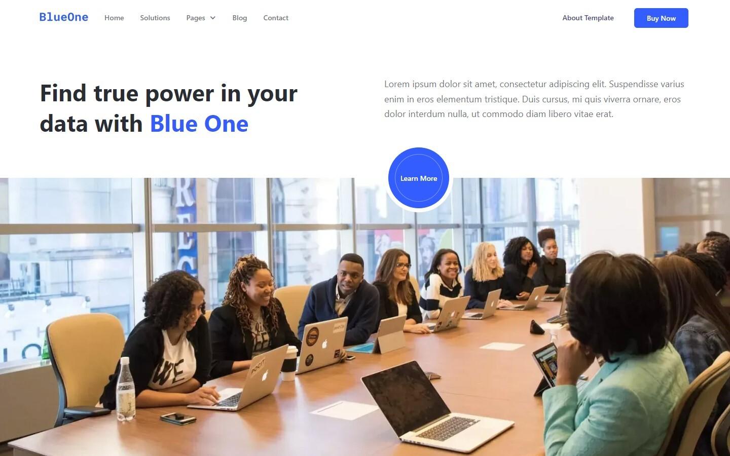 BlueOne - SaaS HTML5 Responsive Website Template