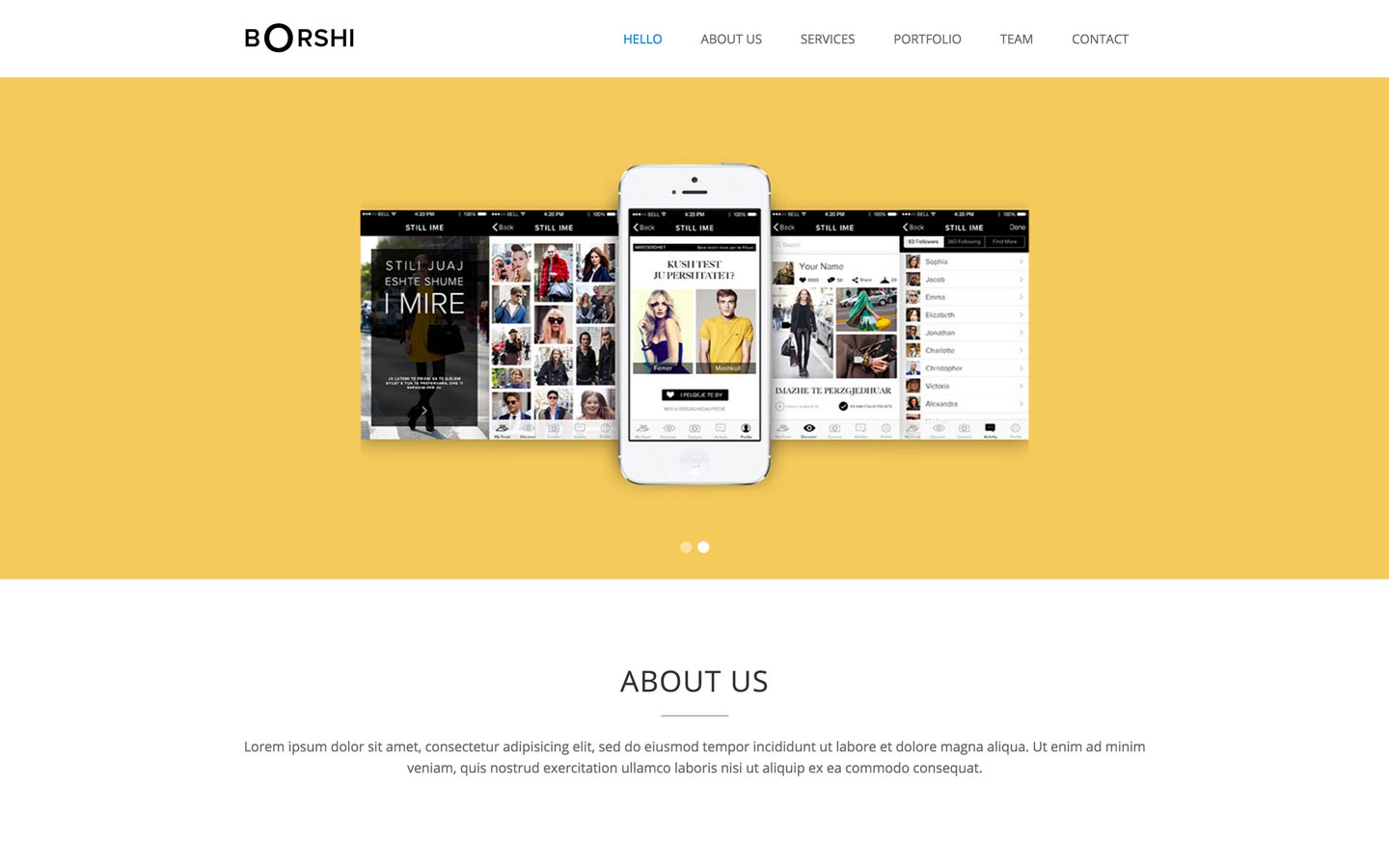 Borshi - Portfolio HTML5 Responsive Website Template