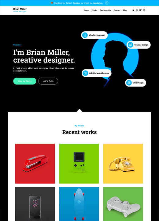 Brian Miller - Portfolio HTML5 Responsive Website Template