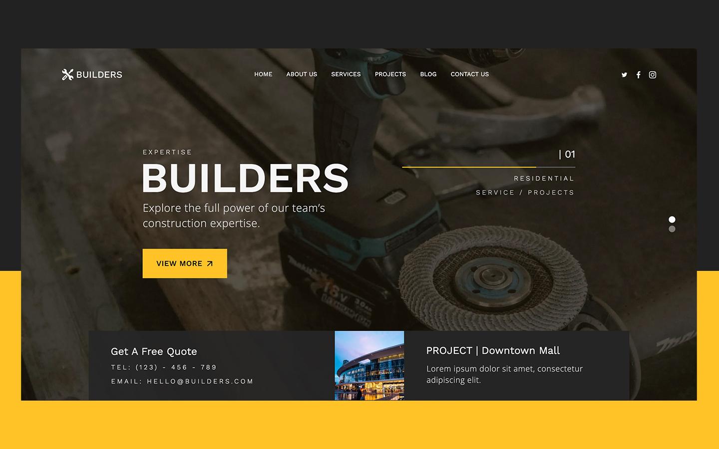 Builders - Construction HTML5 Responsive Website Template
