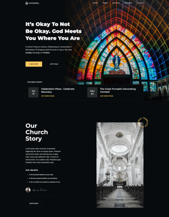 Cathedral - Church HTML5 Responsive Website Template