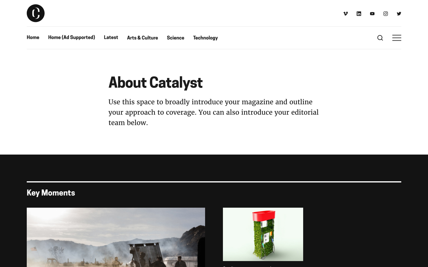 Catalyst - Magazine HTML5 Responsive Website Template